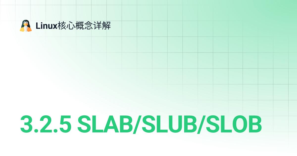 3.2.5 SLAB/SLUB/SLOB | Linux核心概念详解